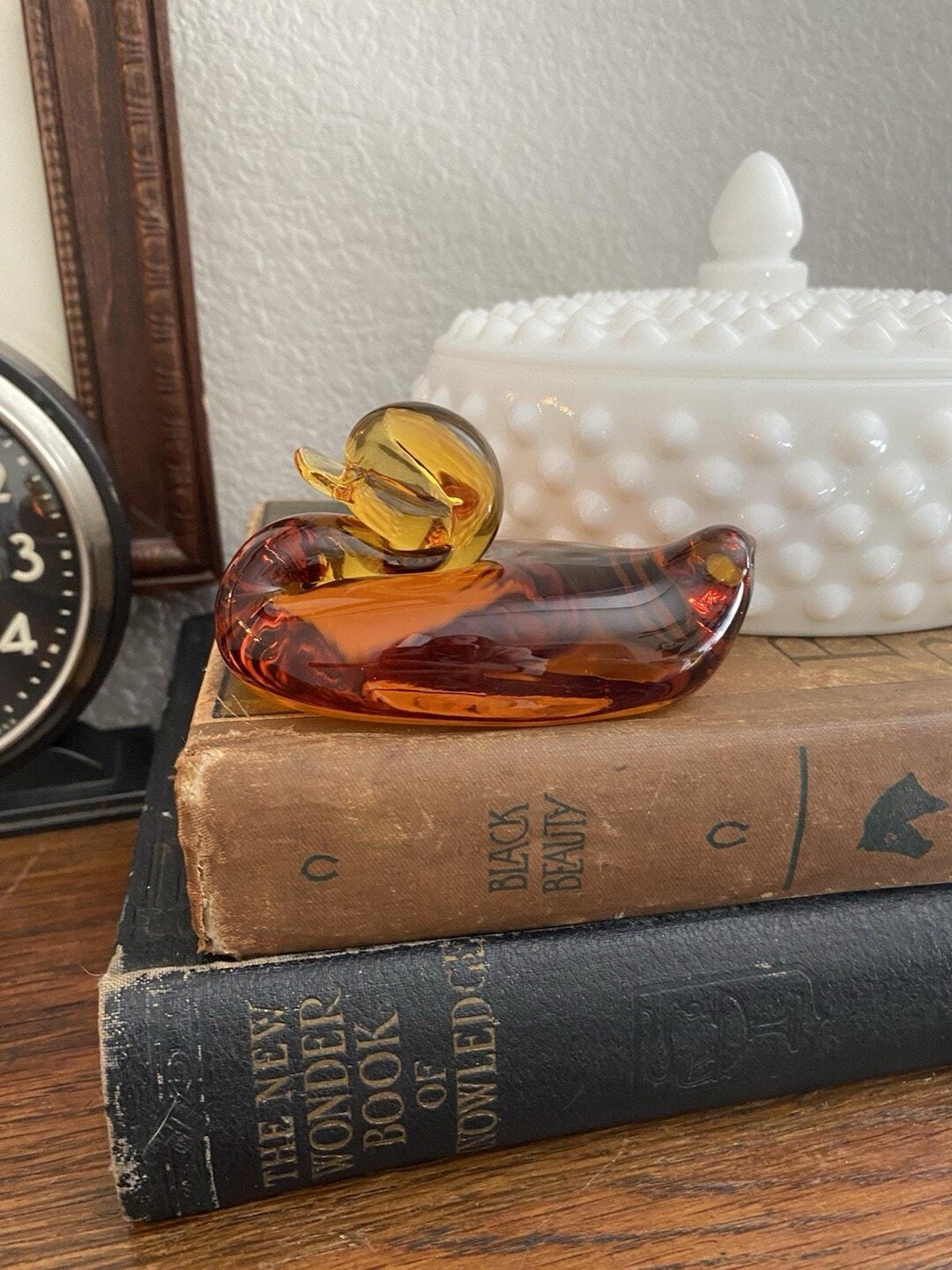 Vintage Pilgrim Handblown Amber Glass Duck Figurine - Etsy