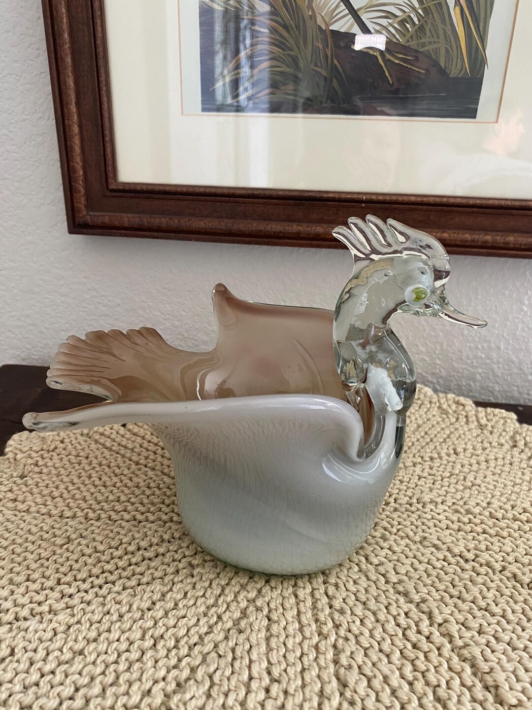 Vintage Hand Blown INCO Glass Bird Multicolored Art Glass Bird ...