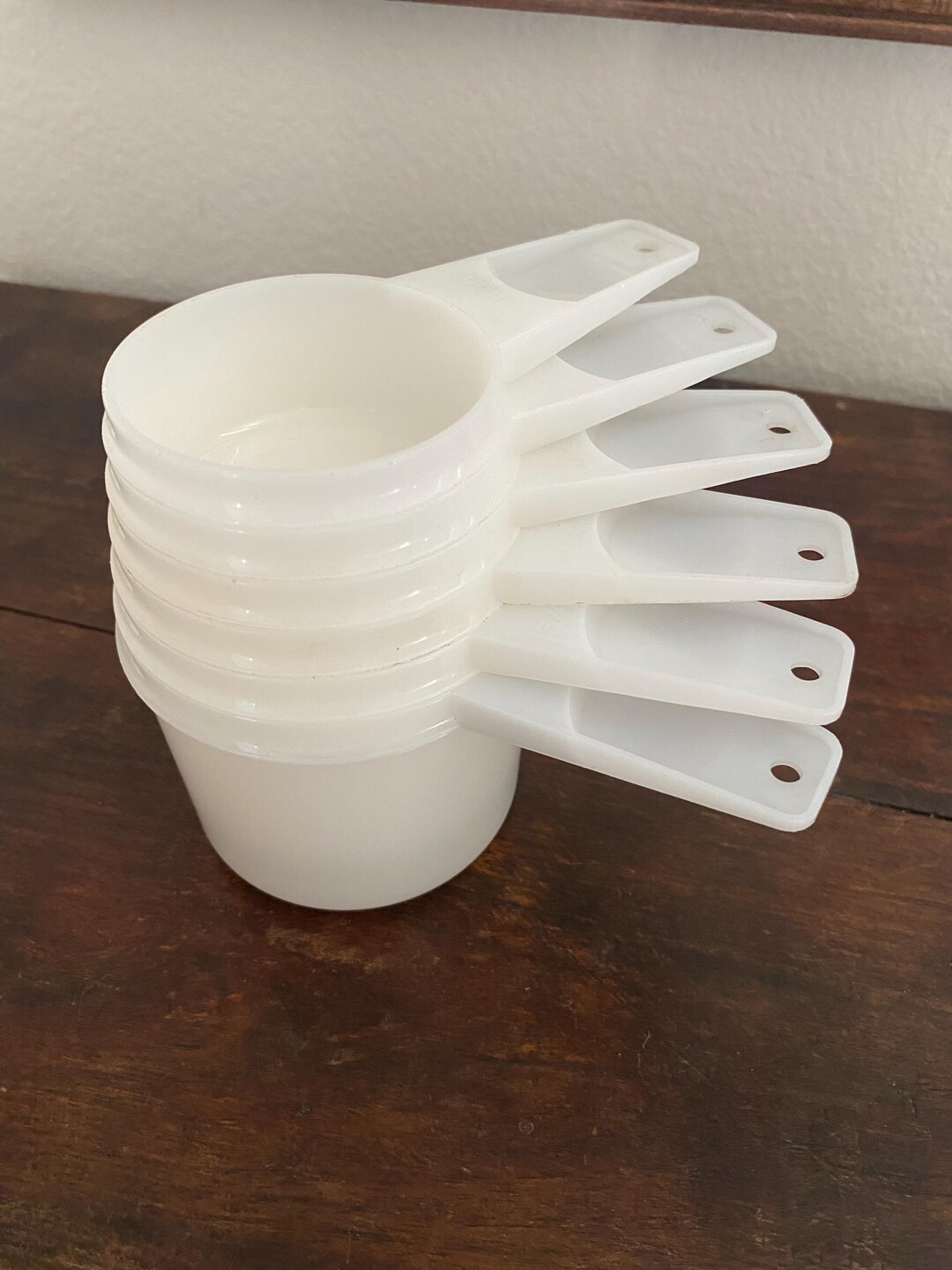 Vintage Tupperware Measuring Cup Set White Tupperware Plastic Measuring ...