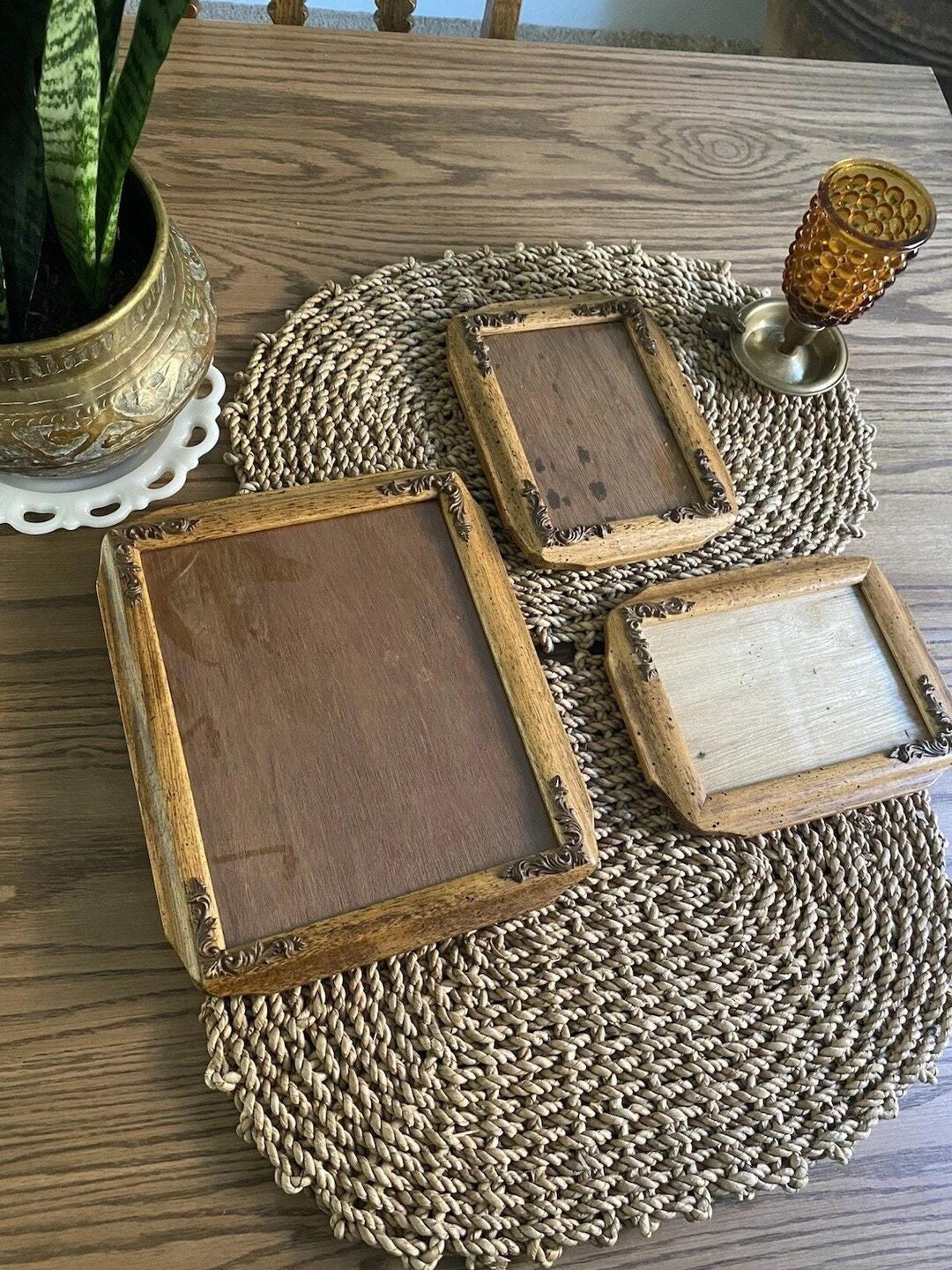 Vintage Wood Frames 5x7 8x10 Ornate Floral Details Frame Vintage Frame ...