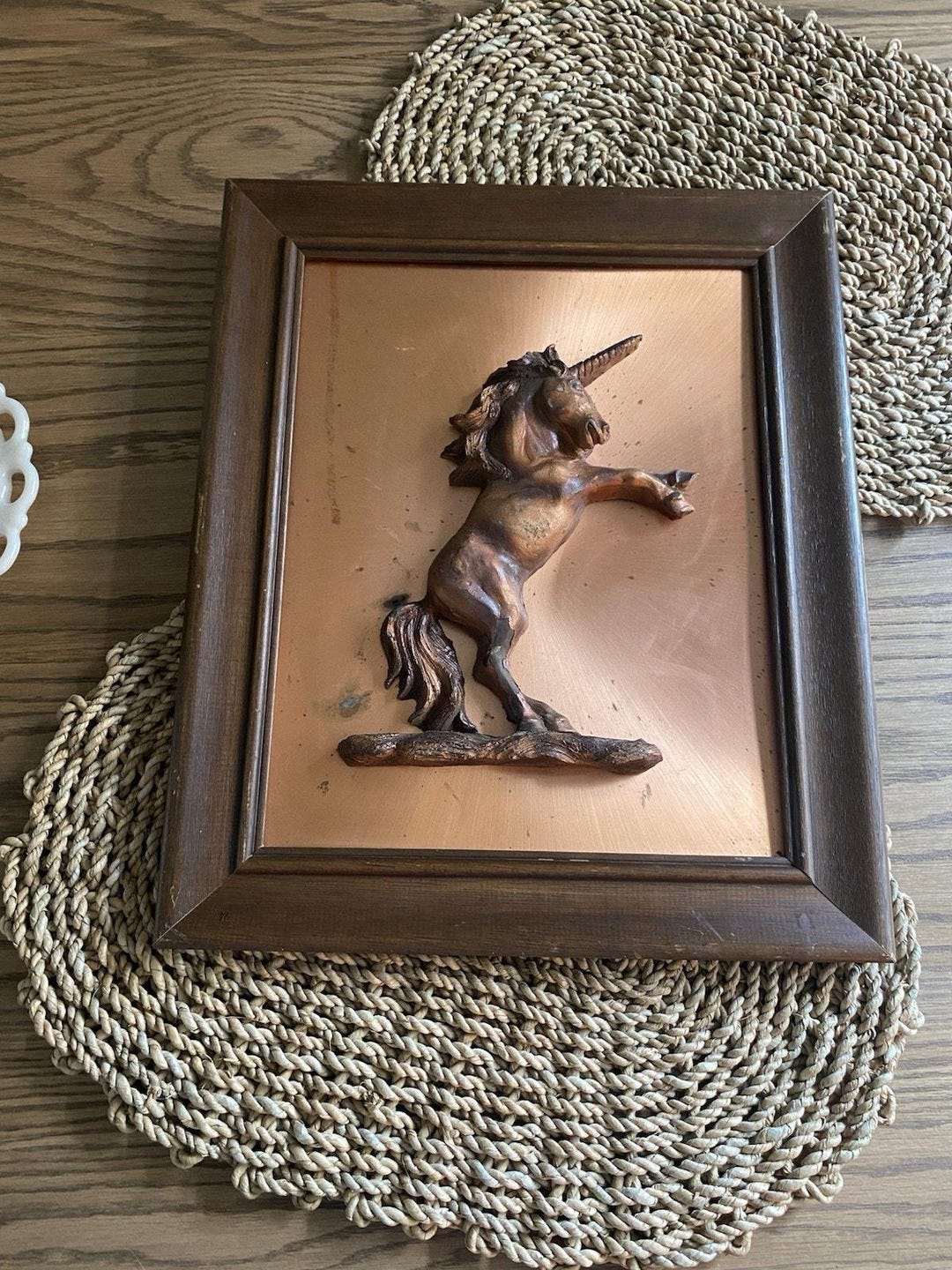 Vintage Midcentury Copper Unicorn 3D Art - MCM Decor - Etsy