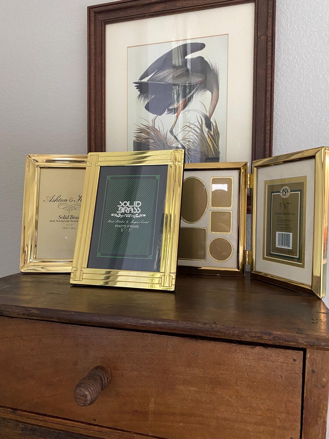 Vintage 90s Solid Brass Frames Vintage Picture Frames Vintage Brass ...