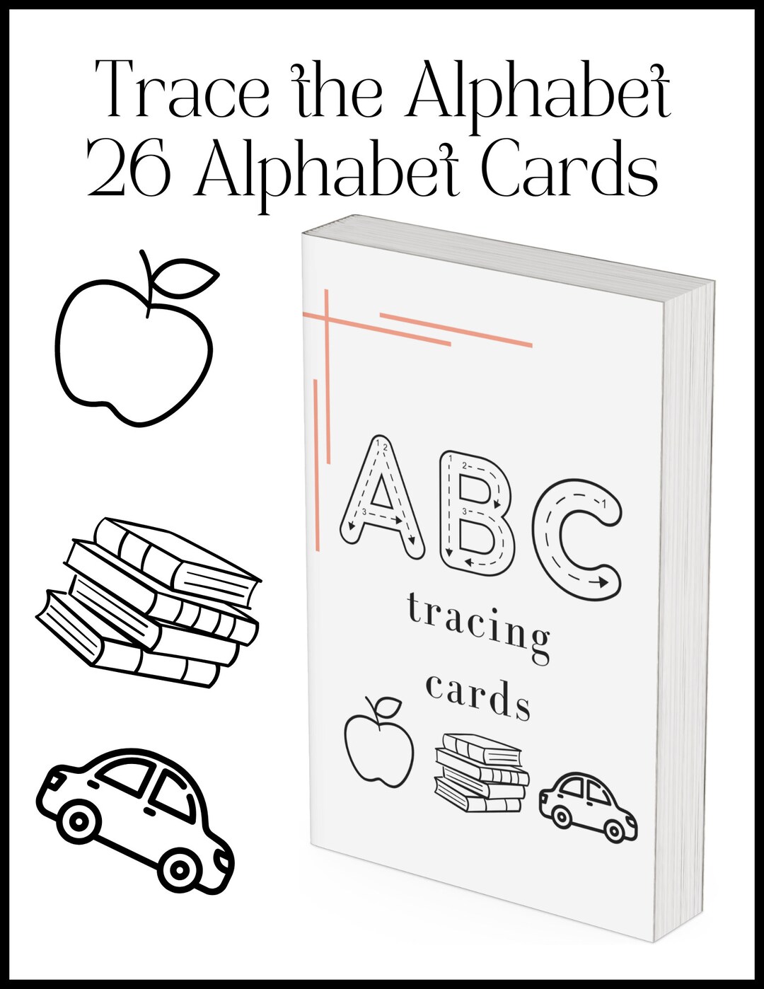 Alphabet Tracing Cards - Etsy