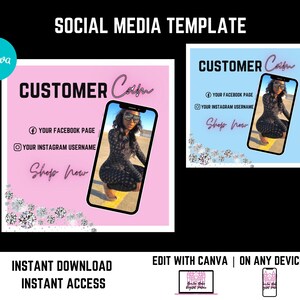 Customer Cam Social Media Flyer Client Selfie Social Media Flyer ...