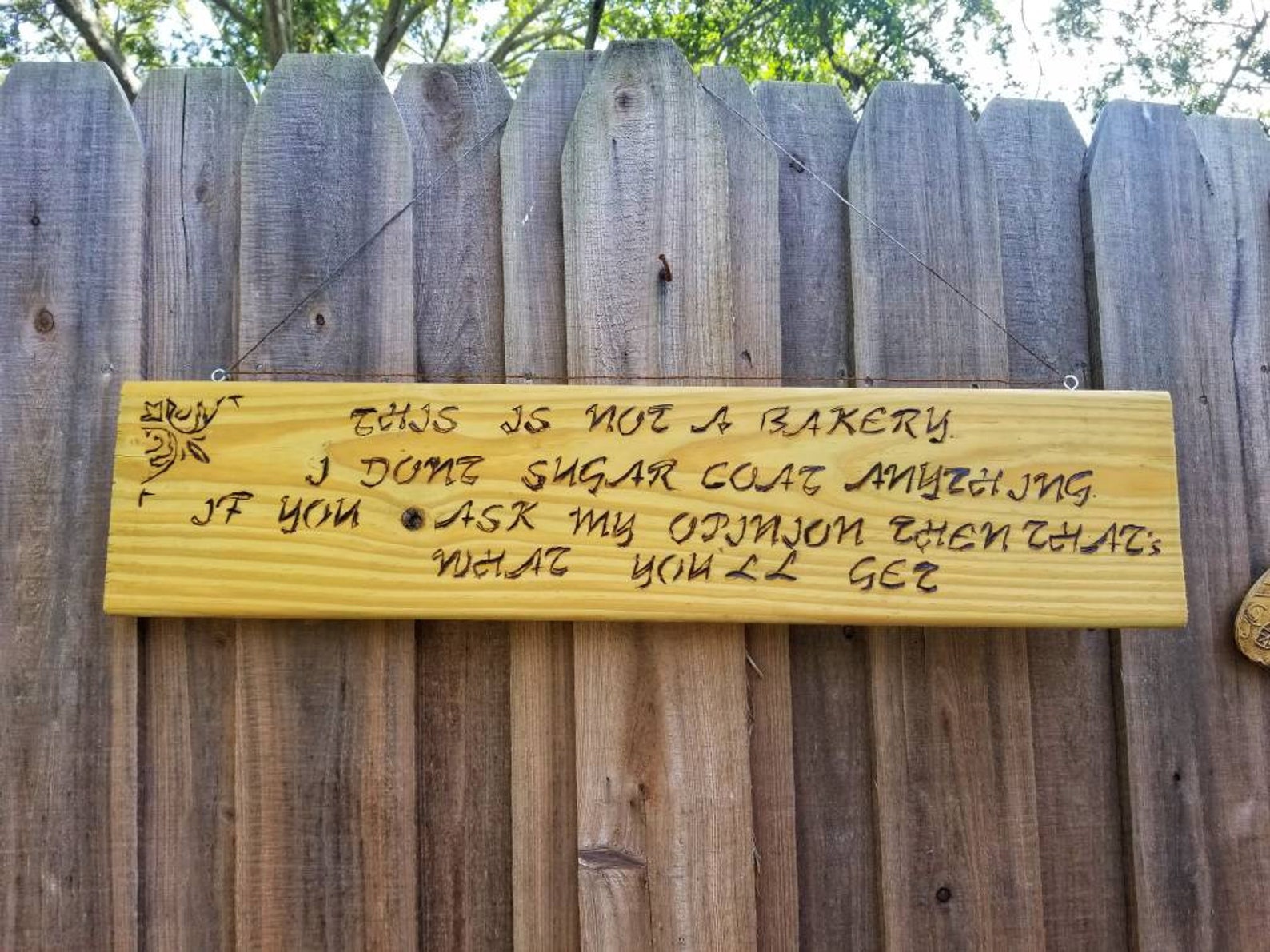 Custom Wood Burned Sign Medium Pyrography Birthday | Etsy