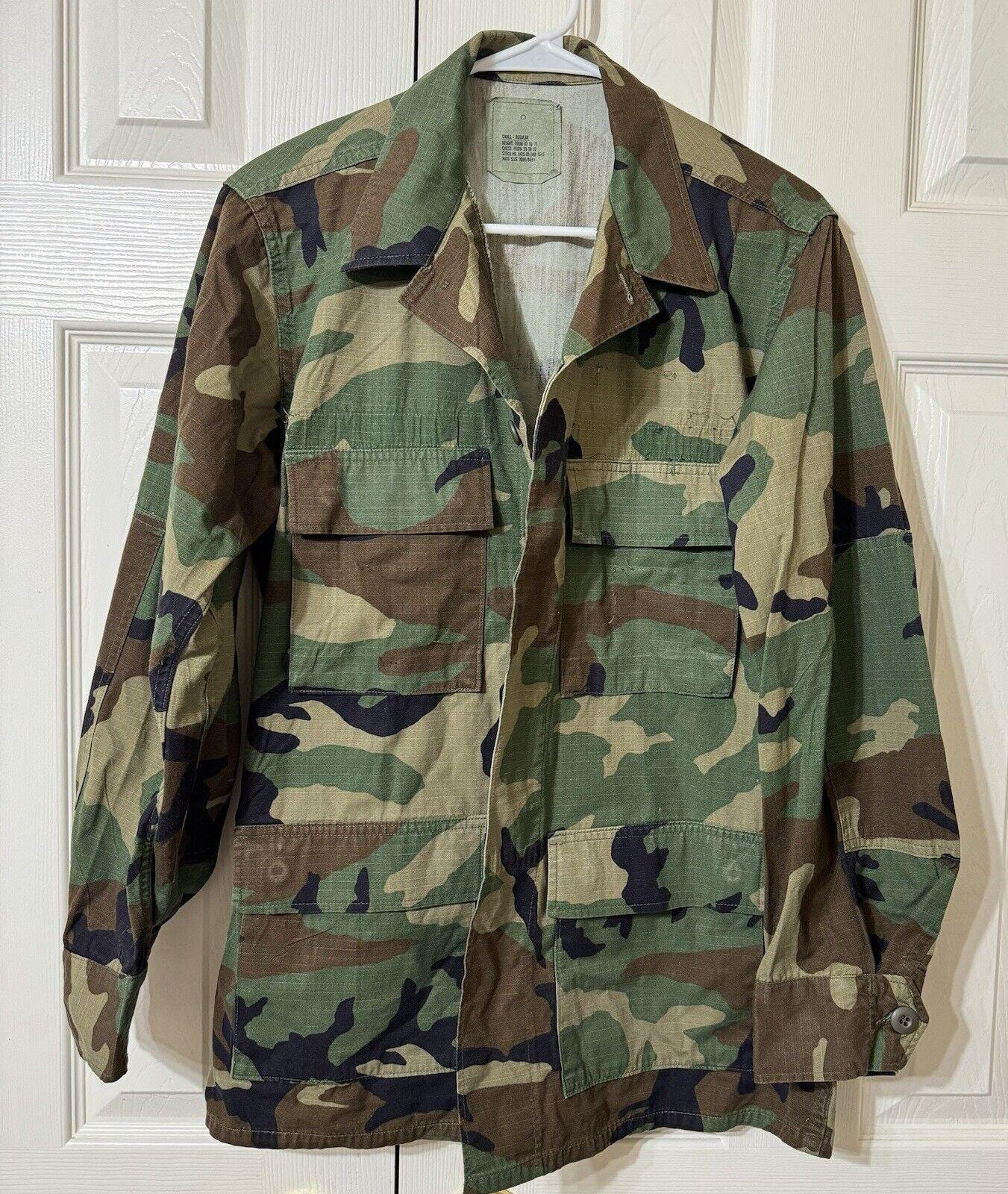 Vintage US Army 70s VTG Military Woodland Camo Camouflage Field Jacket ...