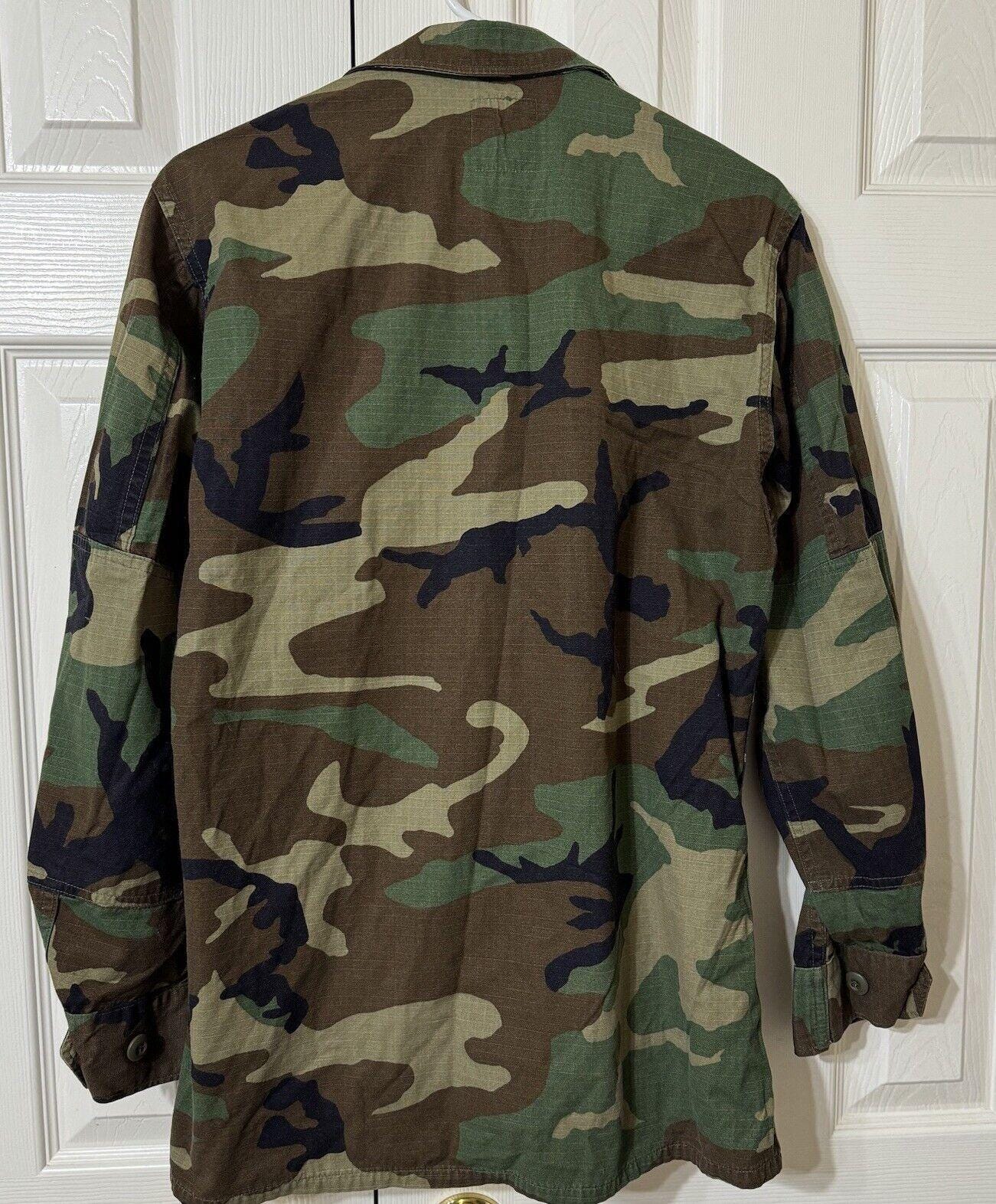 Vintage US Army 70s VTG Military Woodland Camo Camouflage Field Jacket ...