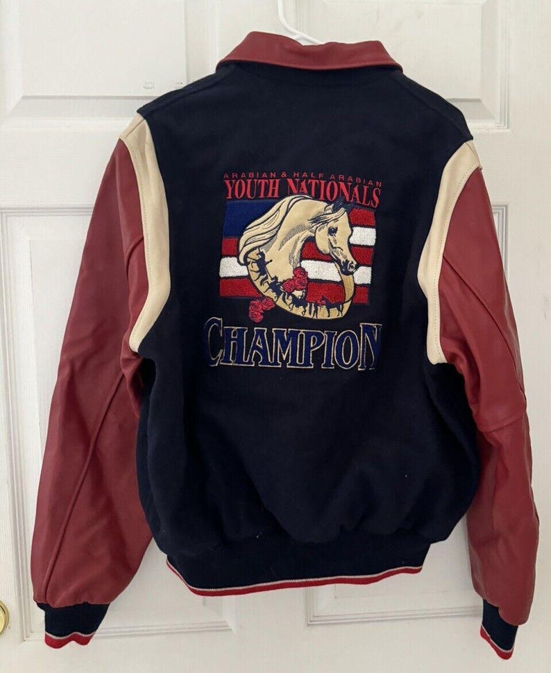 VTG RARE Mens 50s Dehen University of Portland Wool Leather Varsity ...