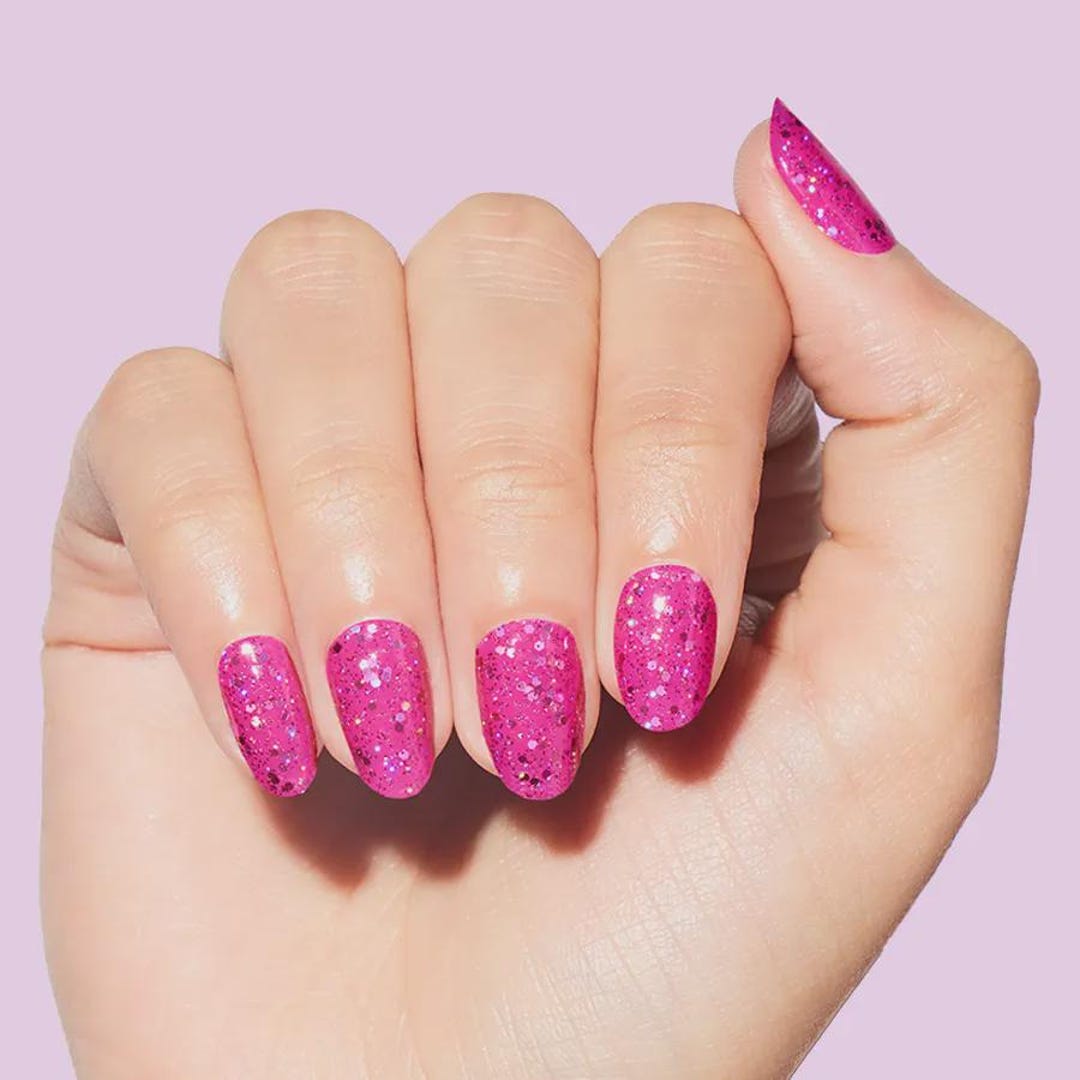 Hibiscus Heat Color Street Full Set of 16 Nail Polish Strips, Dark Pink ...