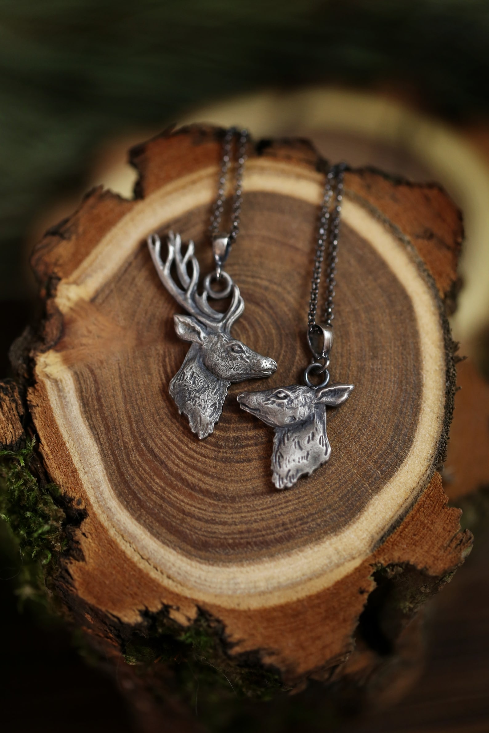 Red Deer Pendant Sterling Silver, Wild Animal Pendant, Forest Animal ...
