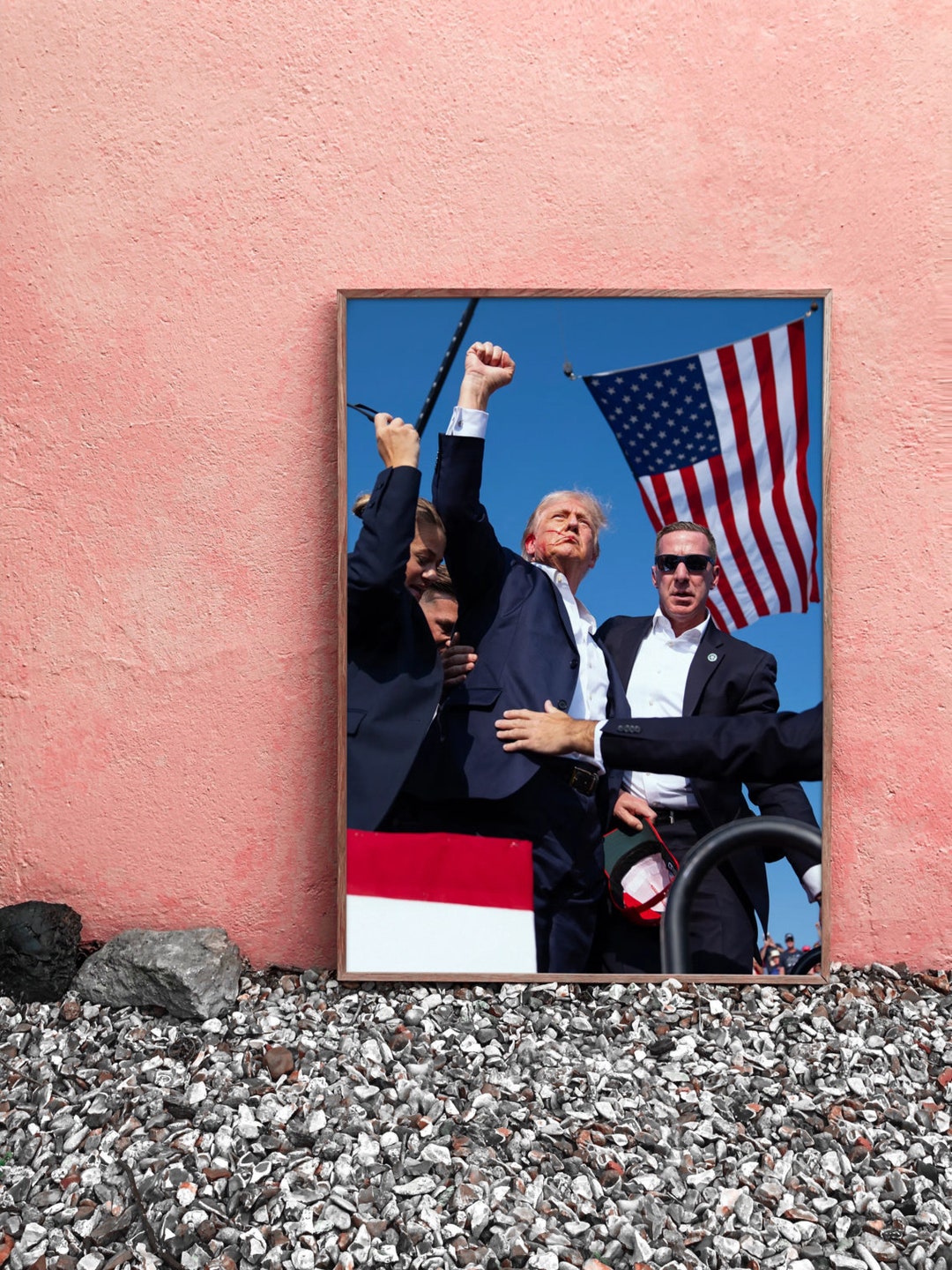 Donald Trump Print, Trump Fight Shot, Trump Digital Image Art, Trump ...
