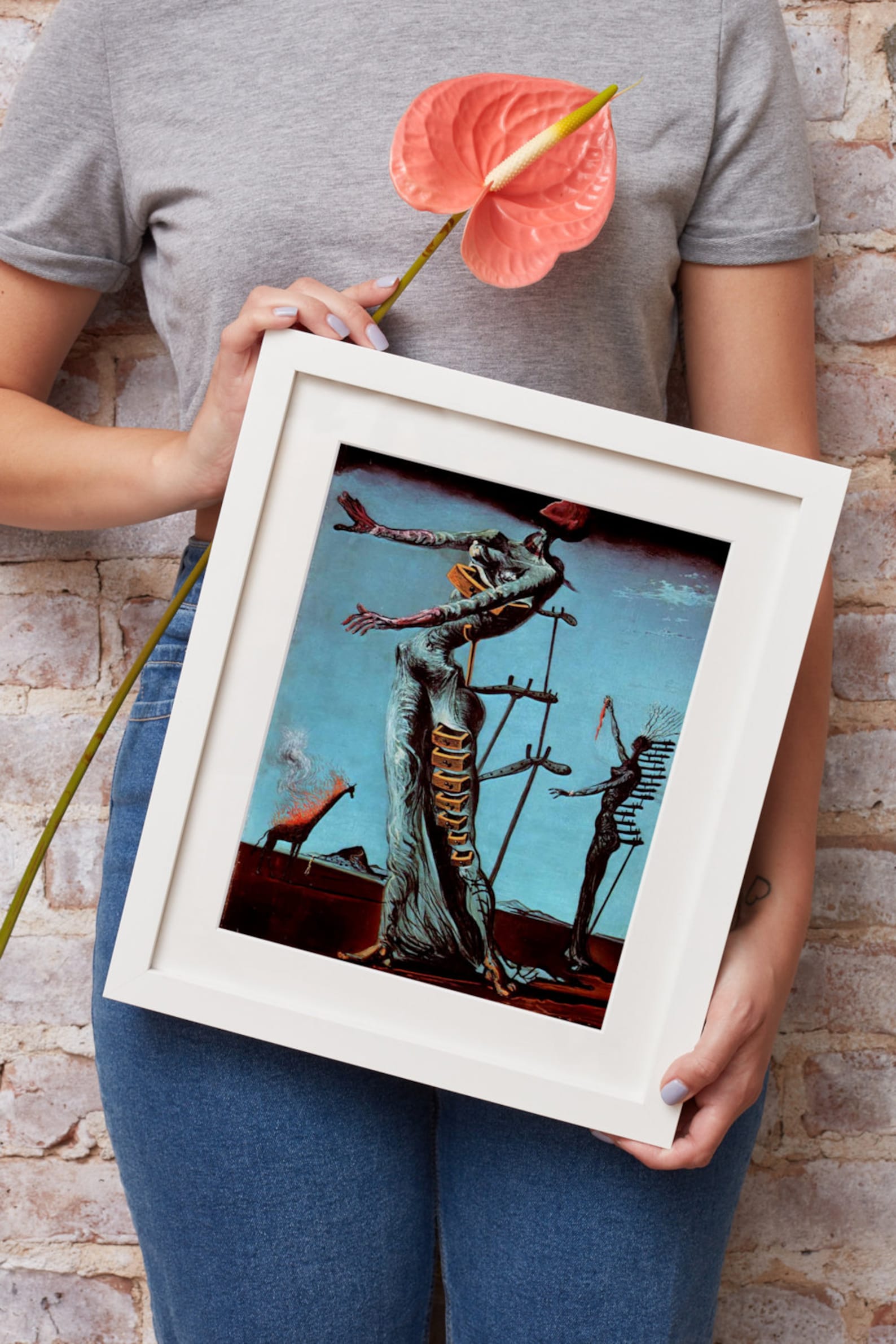 The Burning Giraffe, Salvador Dali, Gallery Framed Gift, Museum Poster ...