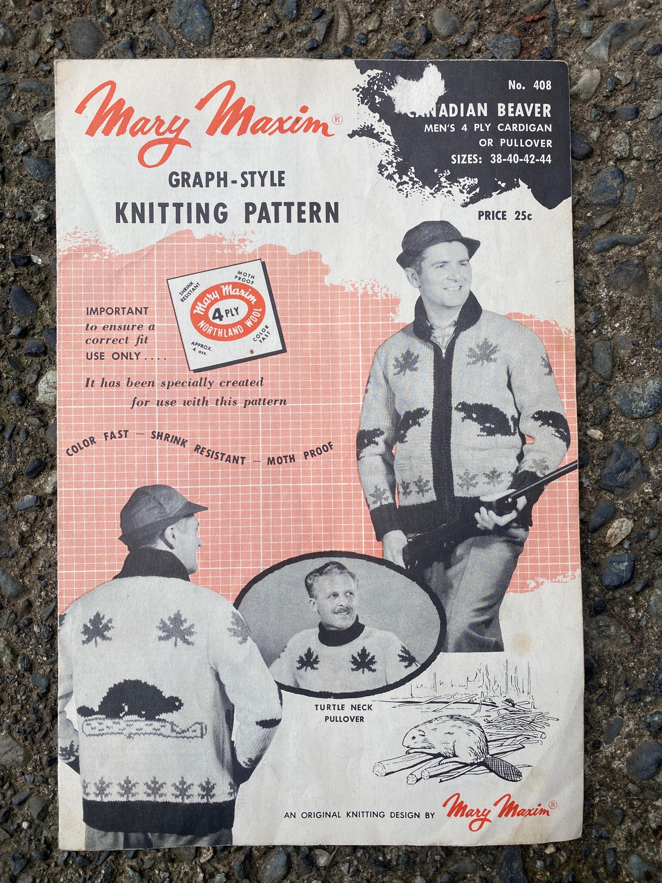 Bundle of 4 Mary Maxim Vintage Knitting Patterns - Pdf Download - Etsy
