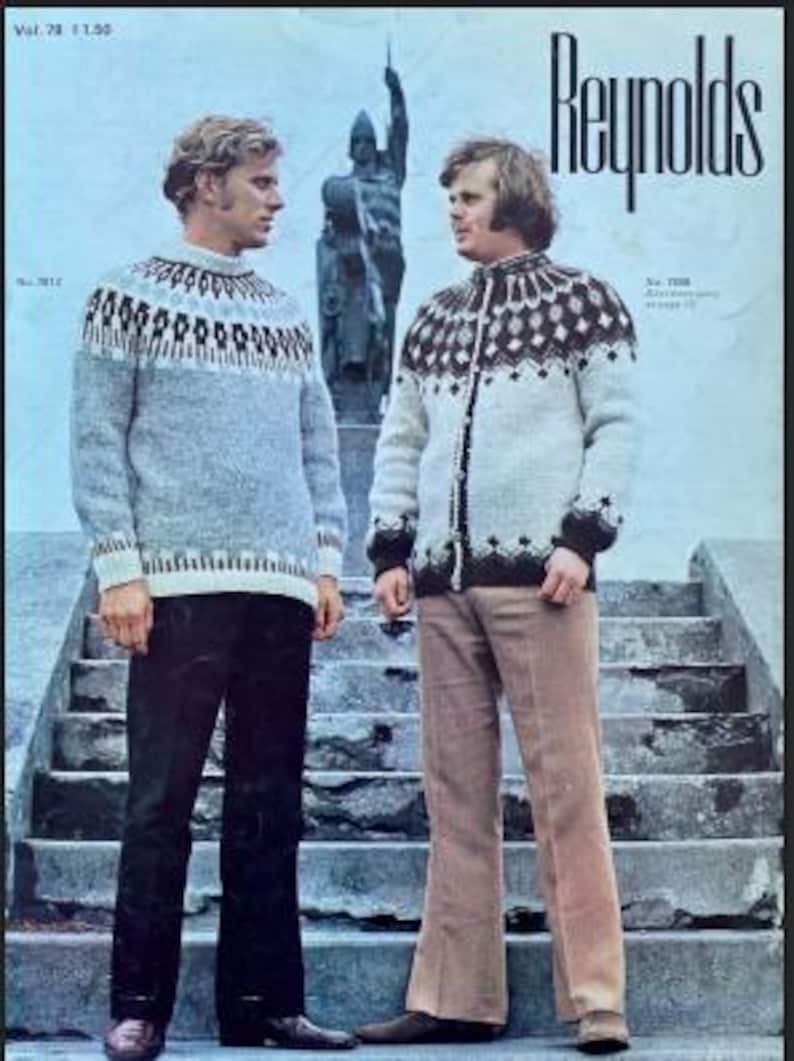 Vintage 1970s Reynolds Lopi Icelandic Knitting Magazine Lopapeysa - 16 ...