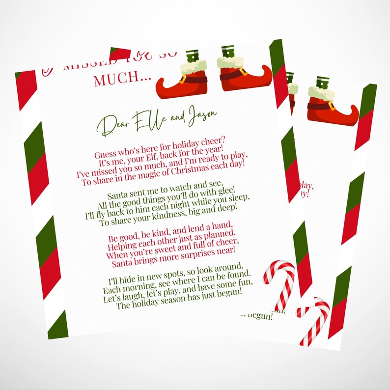 Editable Elf on the Shelf Welcome Back Letter Magical Holiday Printable ...