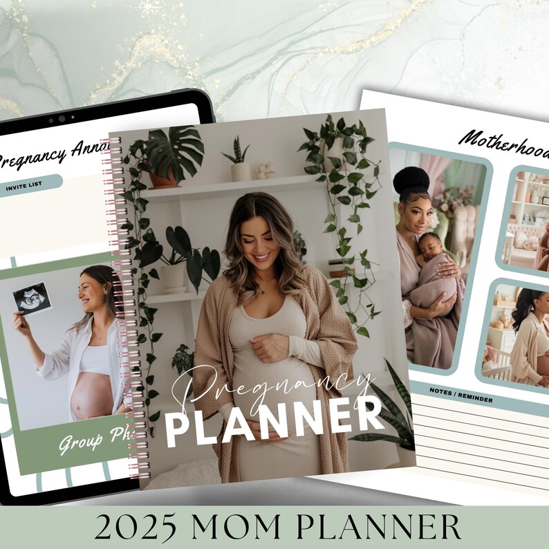 Planificador de embarazo 2025 / Plantilla editable de Canva ...