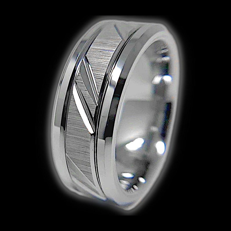 Silver Tungsten Ring NEVER SCRATCH Tungsten Wedding Band | Etsy