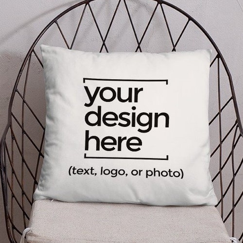 Custom Pillow Case With Insert Photo Throw Pillow Logo - Etsy
