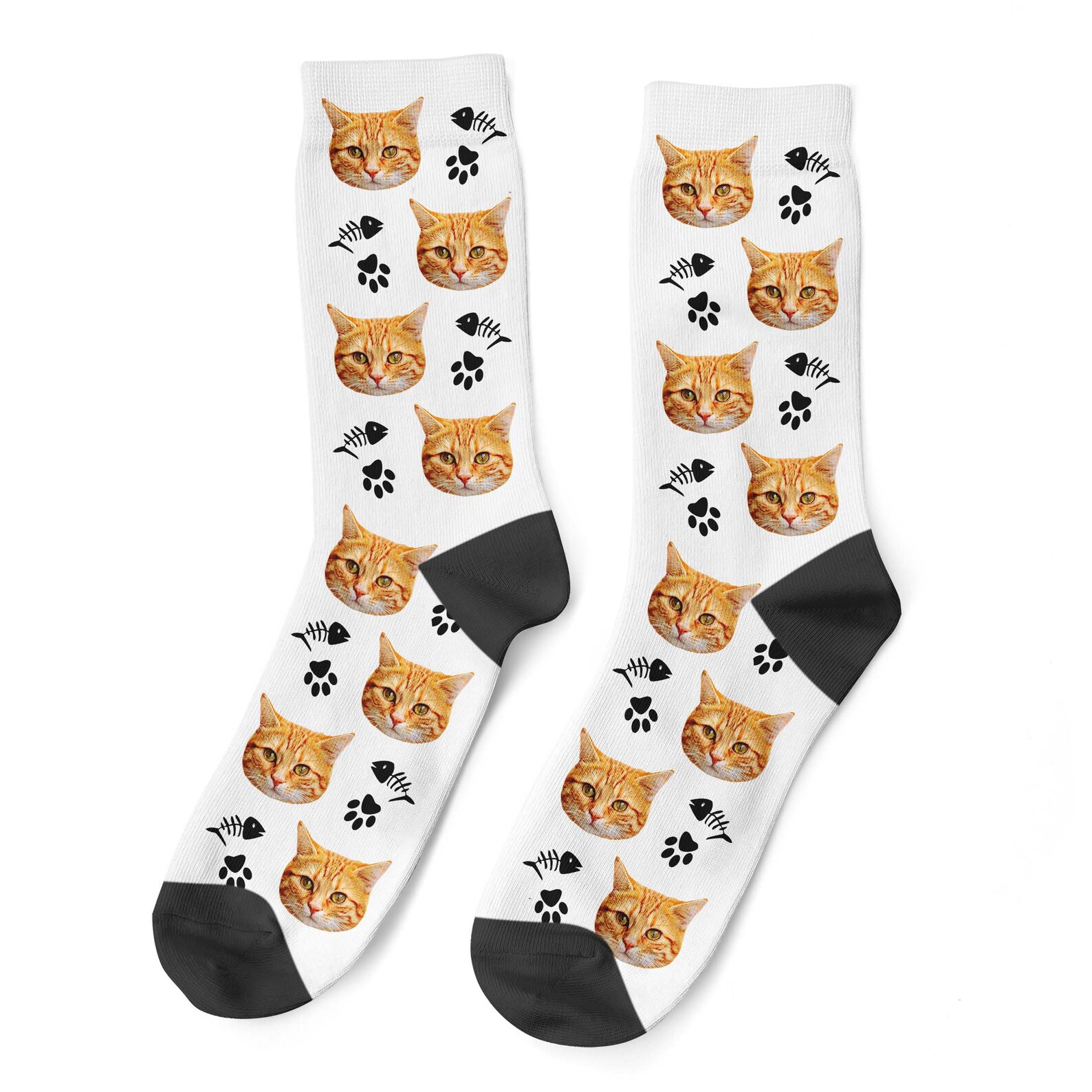 Custom Cat Socks Personalized Pet Photo Socks Father's - Etsy