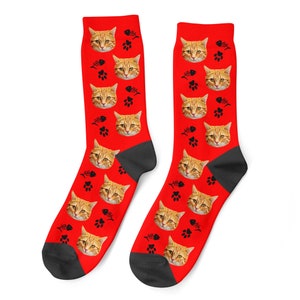 Custom Cat Face Socks Personalized Pet Photo Socks Custom - Etsy