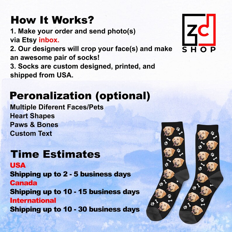 Custom Pet Socks Dog Socks Pup Socks Dog Lover Gift Cat - Etsy