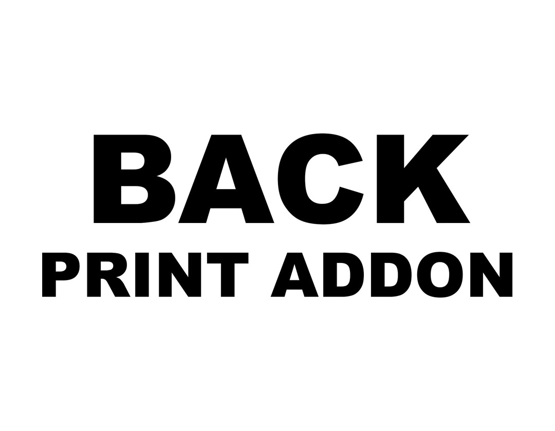 Back Side Print Addon - Etsy