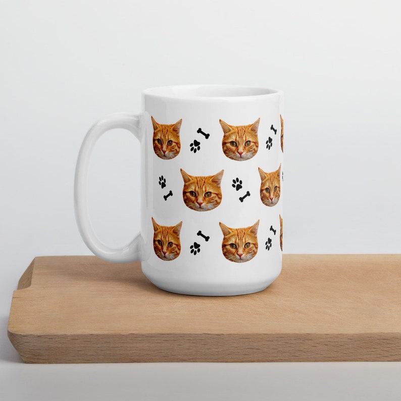Personalized Cat Photo Coffee Mug Custom Cat Face Mug Best - Etsy