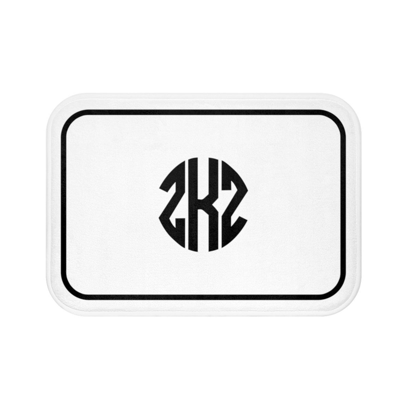 Monogram Bath Mat Custom Initials Bath Mat Monogrammed Text - Etsy