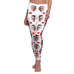 Personalized Face Leggings, Custom Photo Leggings, Funny Selfie ...