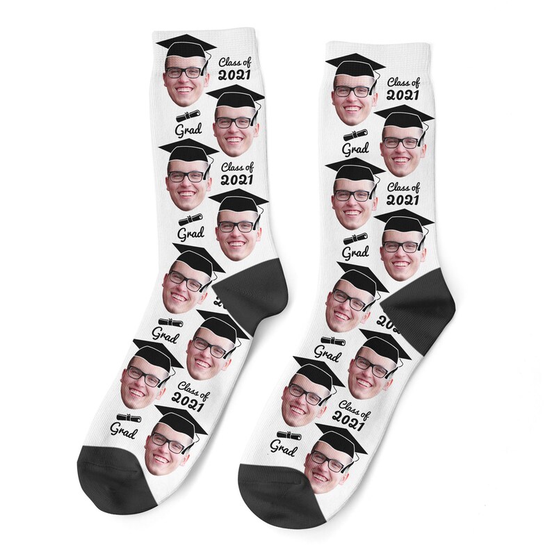 Custom Graduation Gift Custom Photo Socks Gift for Him Grad | Etsy