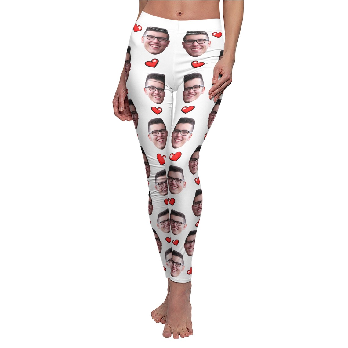 Face Leggings Custom Photo Leggings Funny Selfie Leggings | Etsy