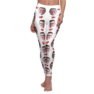 Personalized Face Leggings, Custom Photo Leggings, Funny Selfie ...