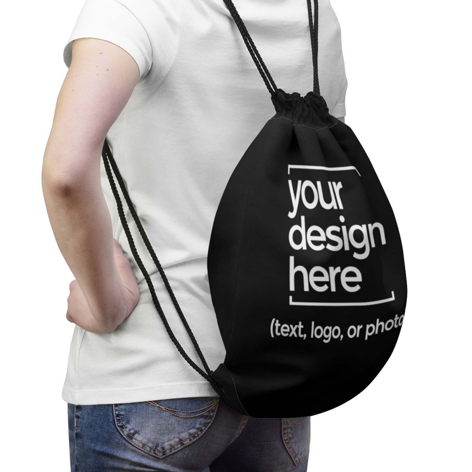 Design Drawstring Bag Photo Bag Logo Bag Custom Picture | Etsy