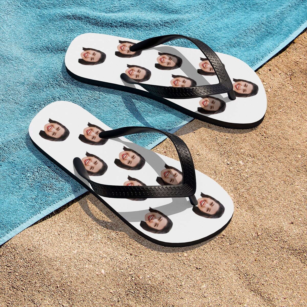 Custom Face Flip Flops Gift Photo Flip Flops Funnygift - Etsy