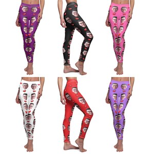 Personalized Face Leggings, Custom Photo Leggings, Funny Selfie ...