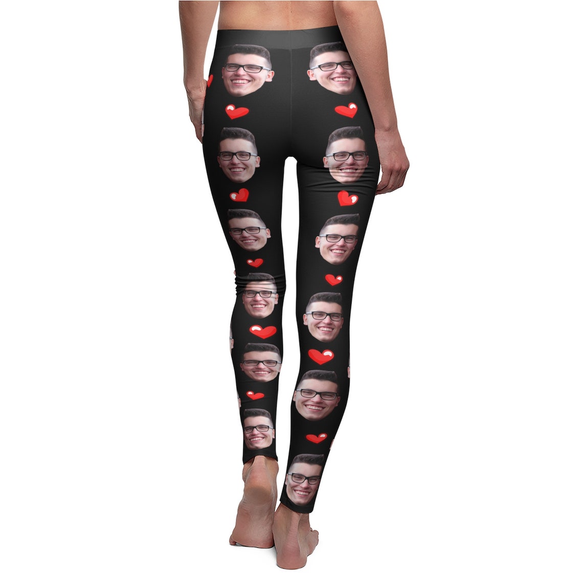 Face Leggings Custom Photo Leggings Funny Selfie Leggings | Etsy