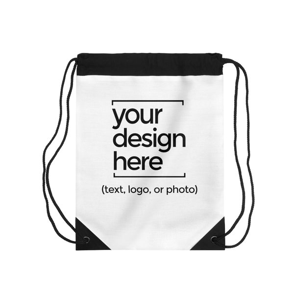Personalized Logo Drawstring Backpack - Etsy
