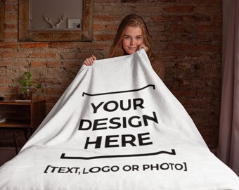 Custom Logo Blanket - Etsy