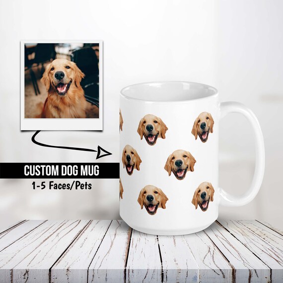 Custom Dog Face Mug Personalized Pet Mug Dog Mom Gift | Etsy