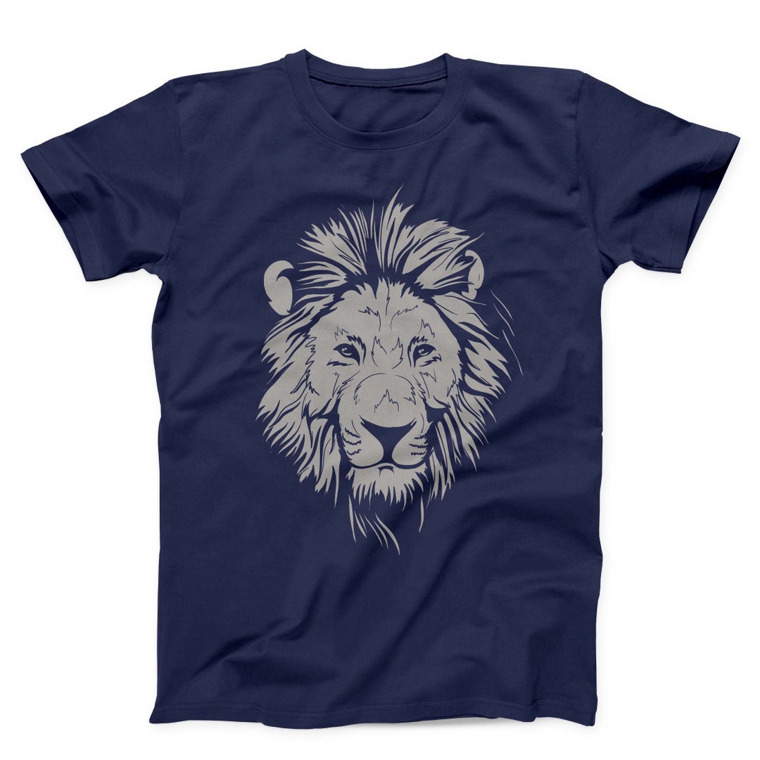 Lion Face Unisex T-shirt, Lion Head Creative Tee, Funny Lion Shirt ...