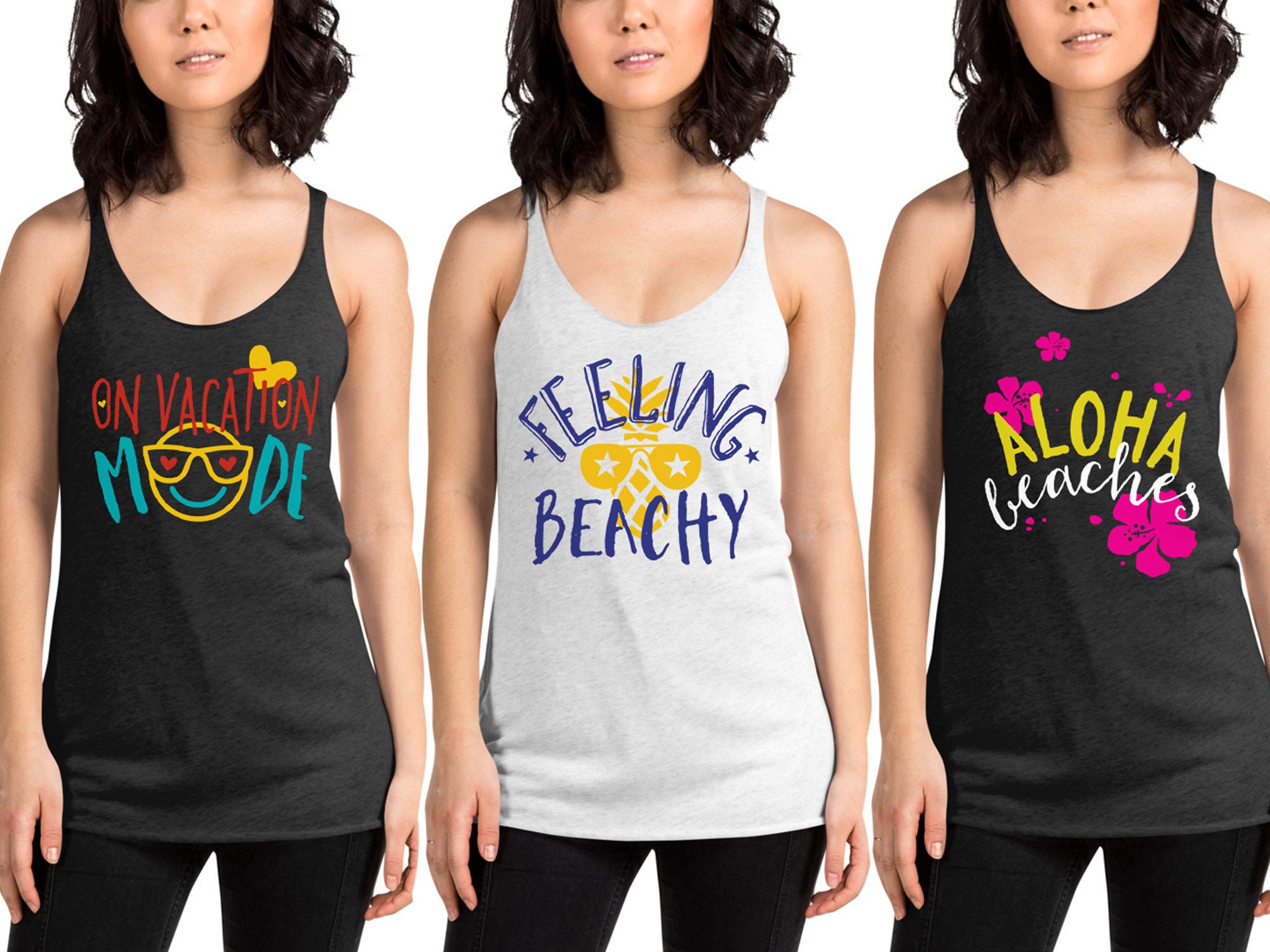 Beach Racerback Aloha Beach Tank Top Feeling Beachy Tank - Etsy