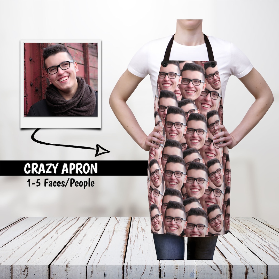 Custom Photo Apron, Personalized Face Apron, Funny Kitchen Apron ...
