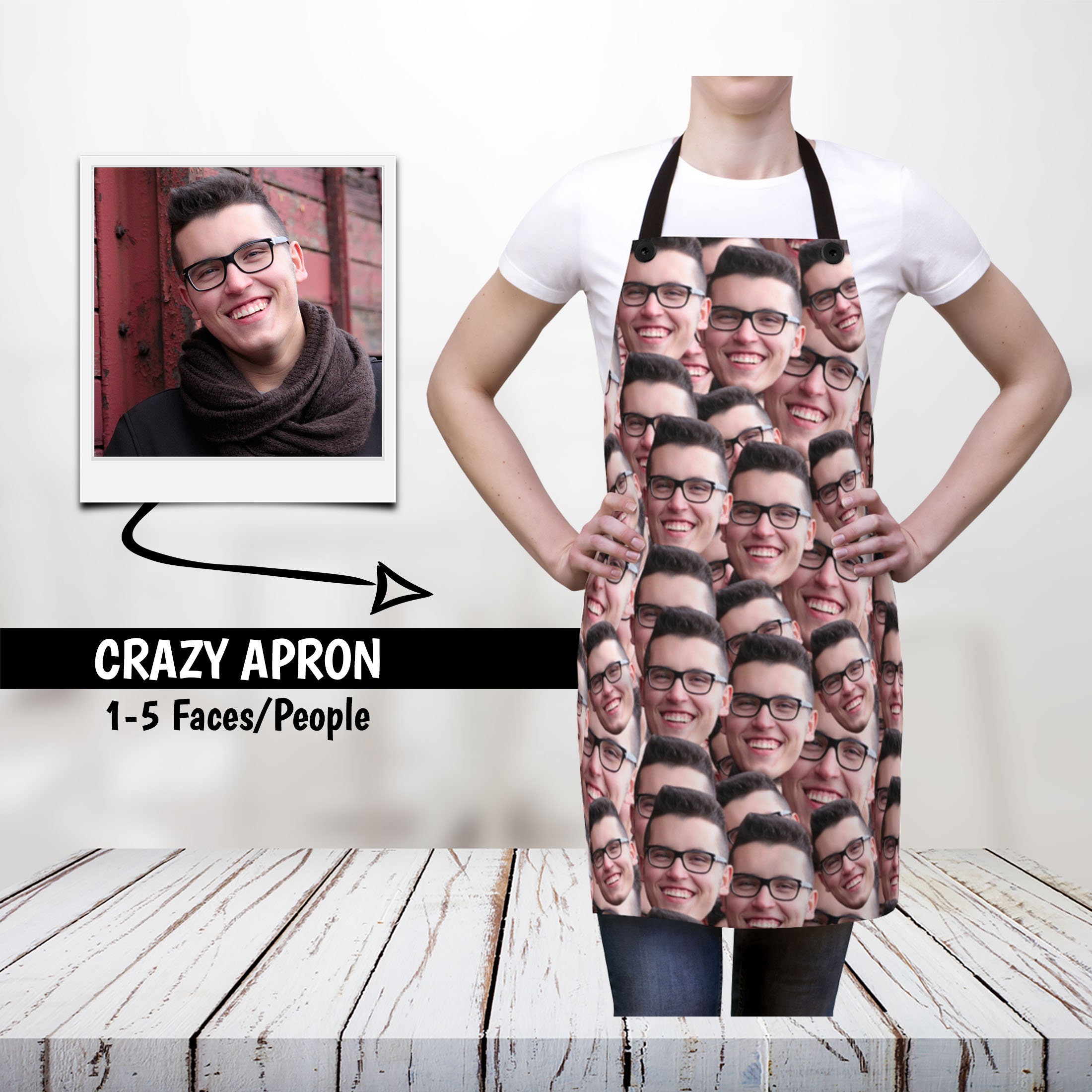 Custom Photo Apron Personalized Face Apron Funny Kitchen - Etsy