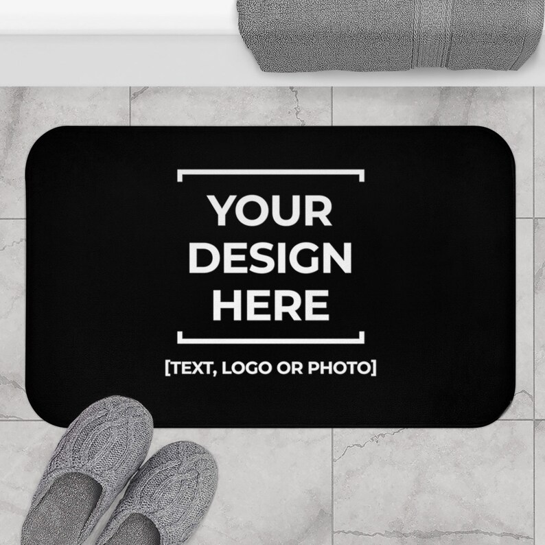 Custom Bath Mat Personalized Photo Bath Mat Text Bath Mat - Etsy