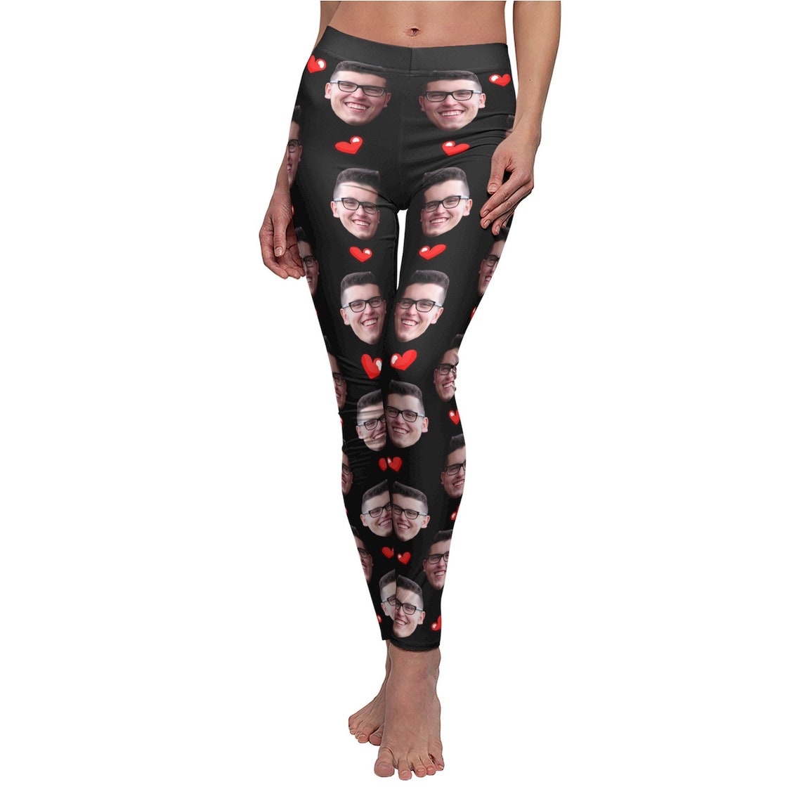 Face Leggings Custom Photo Leggings Funny Selfie Leggings | Etsy