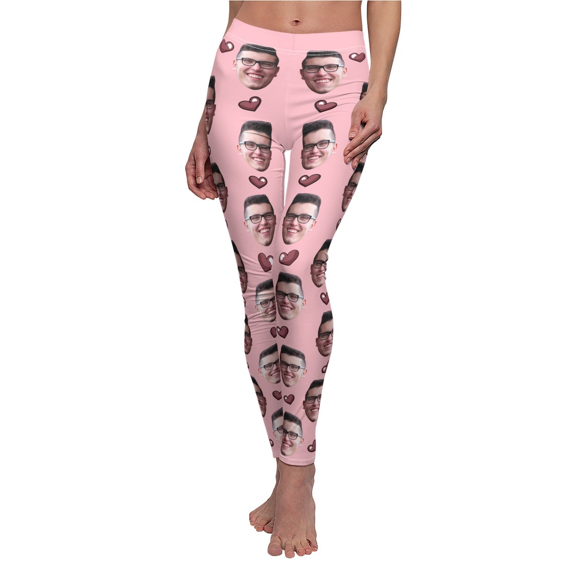 Face Leggings Custom Photo Leggings Funny Selfie Leggings | Etsy