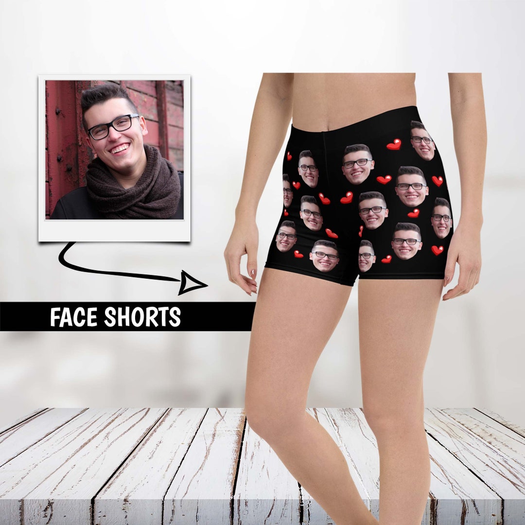 Custom Women Face Shorts, Photo Shorts, Funny Womens Shorts, Bride Gift ...