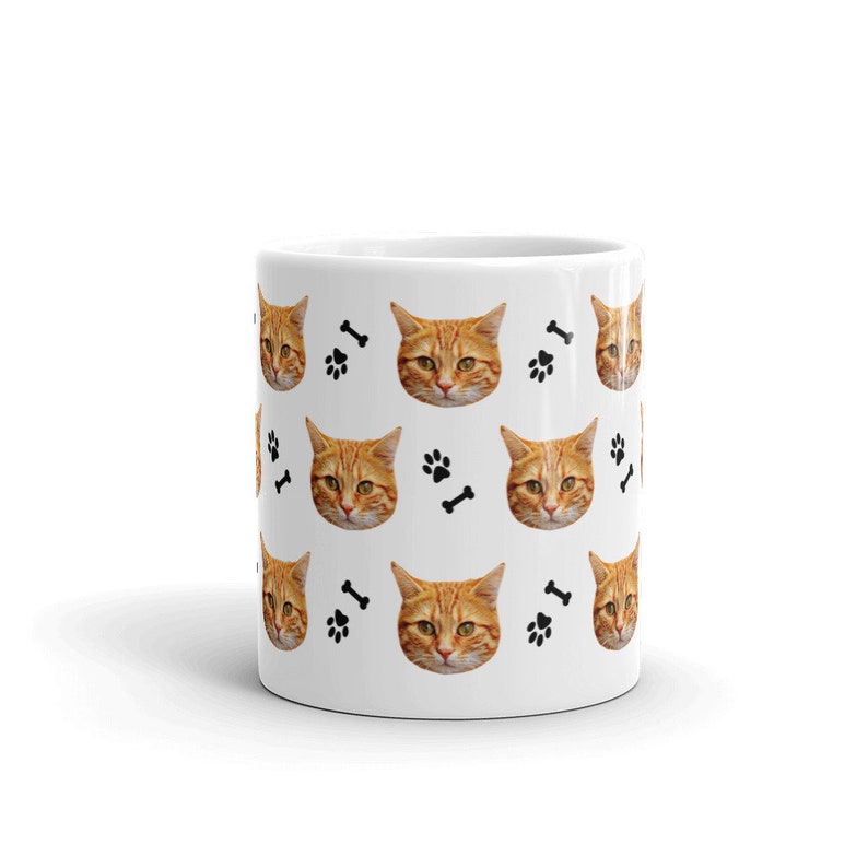 Personalized Cat Photo Coffee Mug Custom Cat Face Mug Best - Etsy