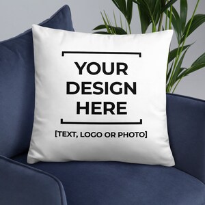 Custom Pillow Case With Insert, Photo Throw Pillow, Logo Pillow, Text ...