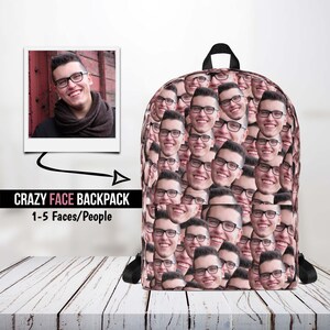 Crazy Face Backpack, Funny Backpack, Laptop Bag, Personalized Gift ...